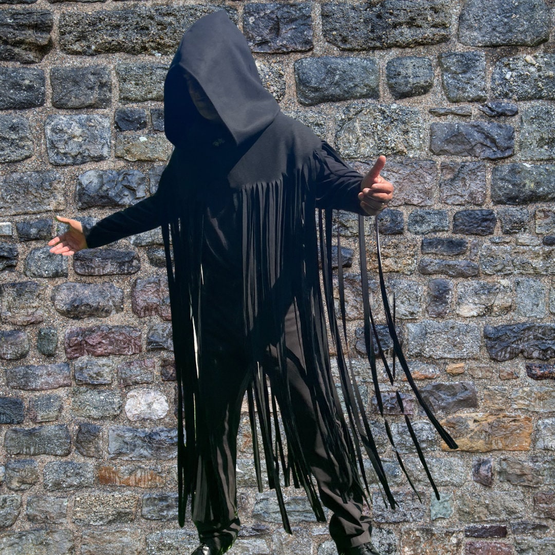 Black Melton Wool Tassel Hooded Cape Cloak, Cosplay Mistcloak - Etsy