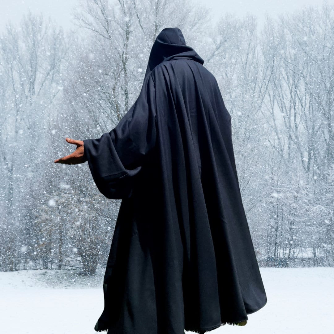 Dark Navy FULL SLEEVES Cloak~ Large Hooded Cloak~ Cosplay Cloak ...