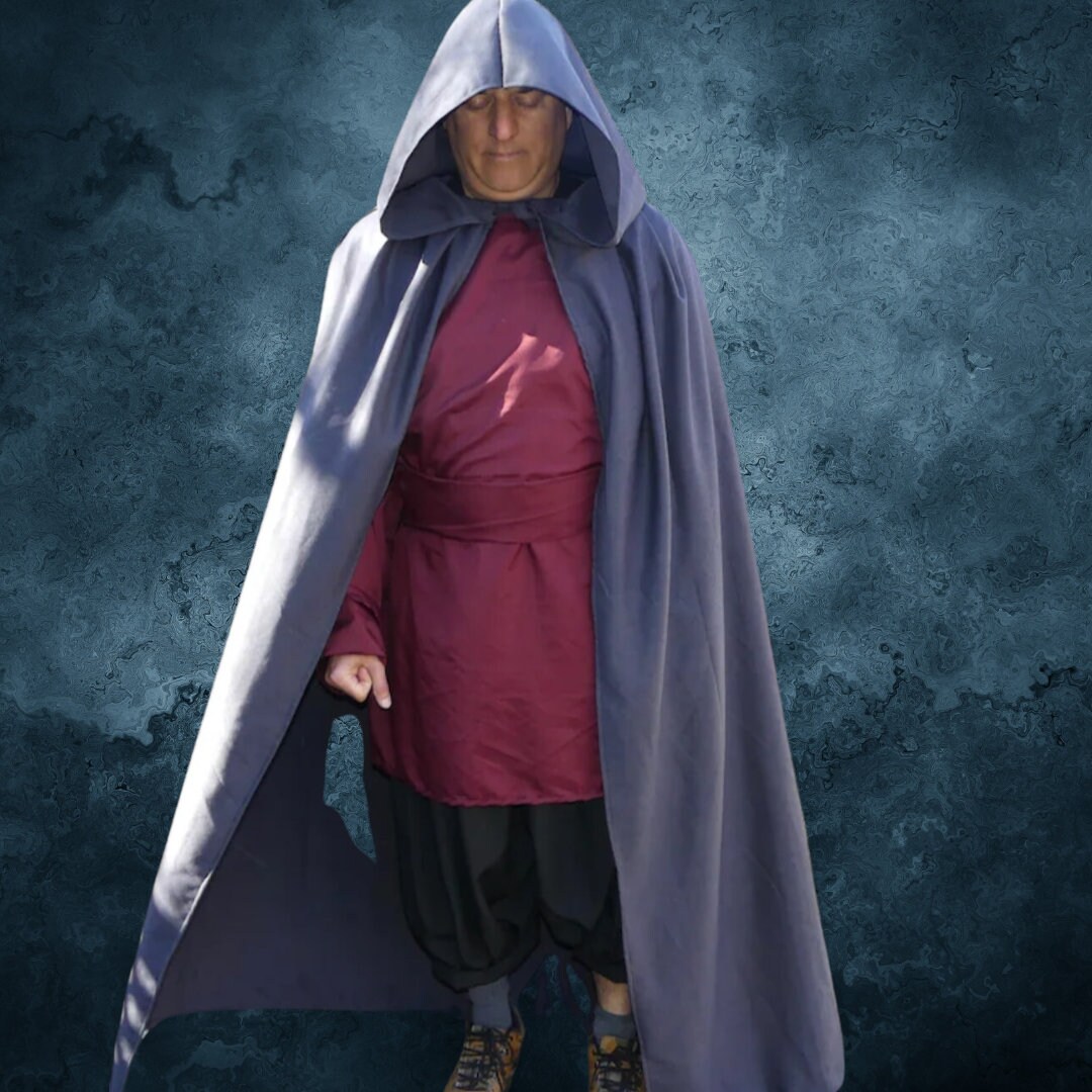 Hooded Cloak Cloaks W/pocket Halloween Cloak Party Cloak All Colors ...