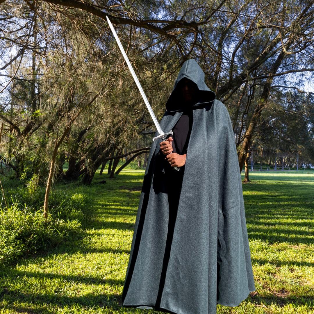 3/4 Circle Blue Melton Pure WOOL Cloak~ Peacock Blue Wool Cloak~ Hooded ...