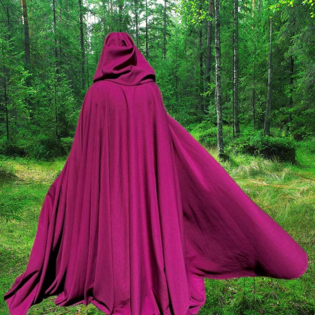 Violet FULL Circle Cloaks~ Hooded Cloak~ 2 Large Interior Pockets ...