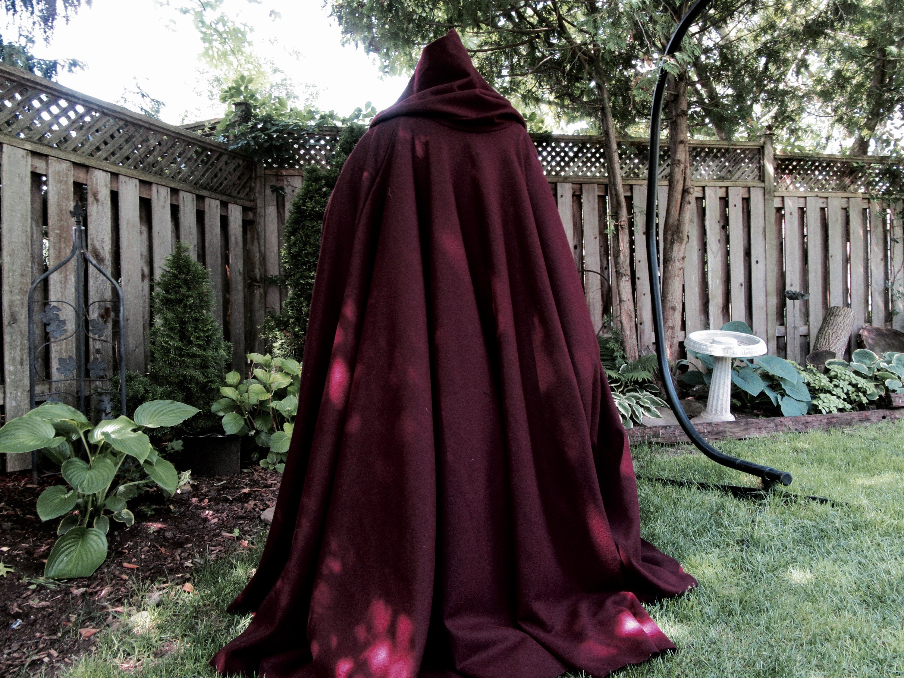 Burgundy Full Circle Cloak Hooded Cloak Knights Cloak - Etsy Canada