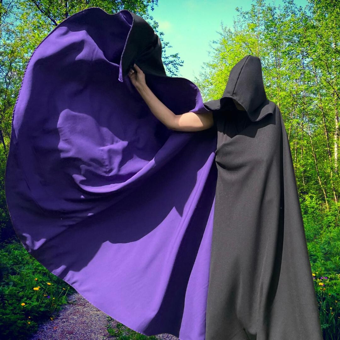 Reversible Cloak~ Fully LINED Cloaks~ Hooded Cloak~ Custom Length~ All ...