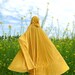 Mustard Yellow LINEN Cloak, Hooded Cloak, Larp Renaissance, Medieval ...