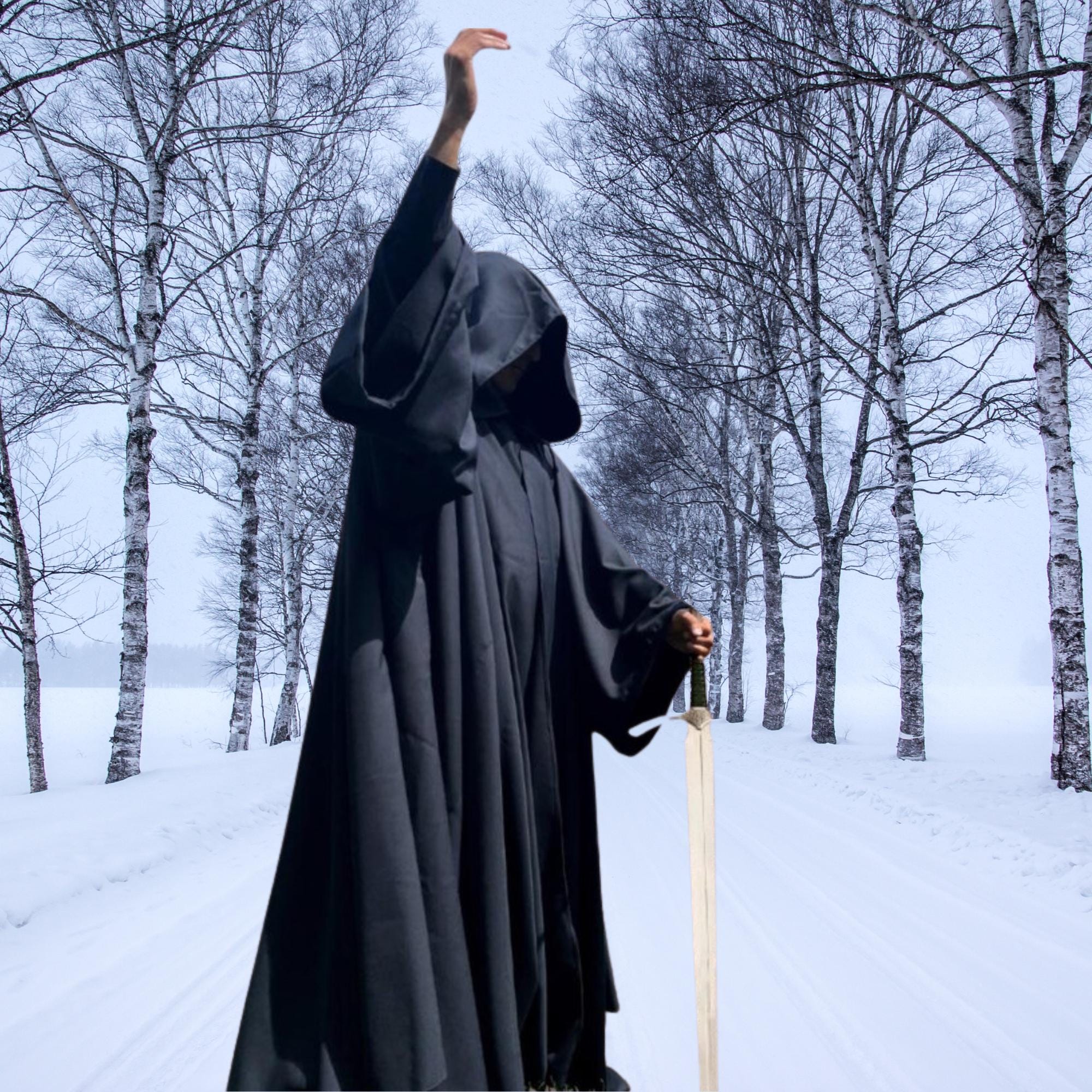 Navy Blue FULL Circle Cloak ~ Hooded Renaissance Cloak ~ Cosplay ...