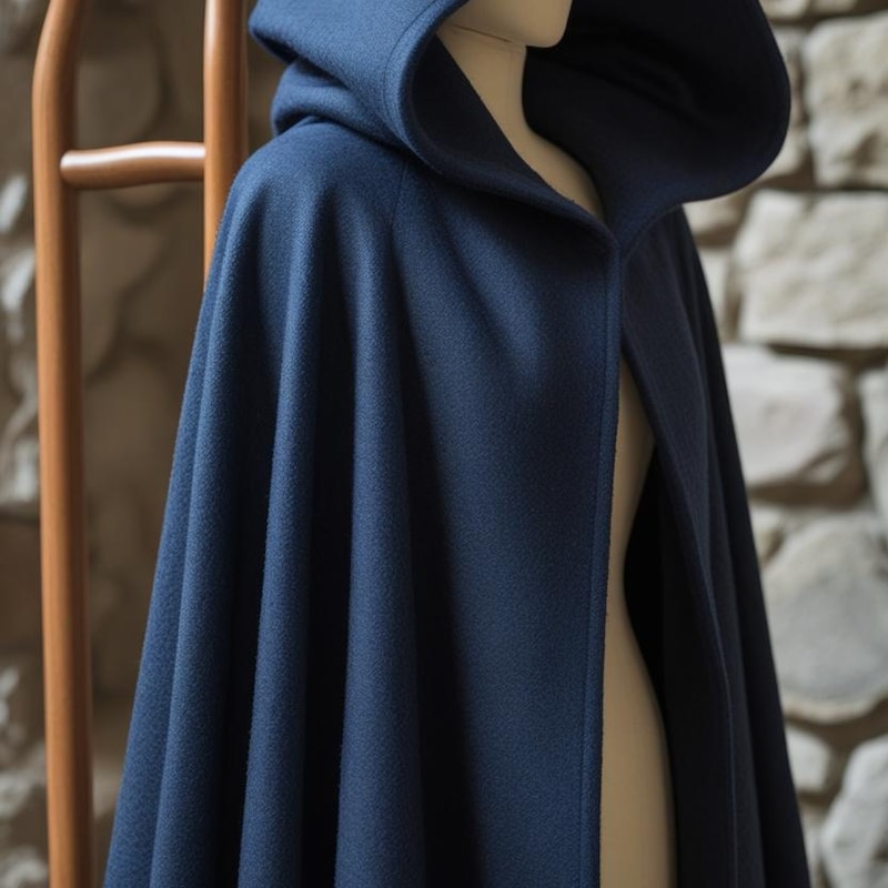 Wool Cloak Navy Blue - Etsy