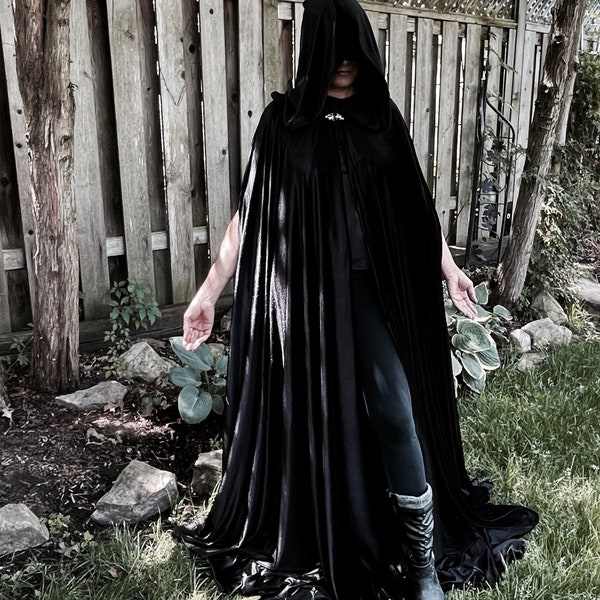 Black Velvet Cloaks - Etsy