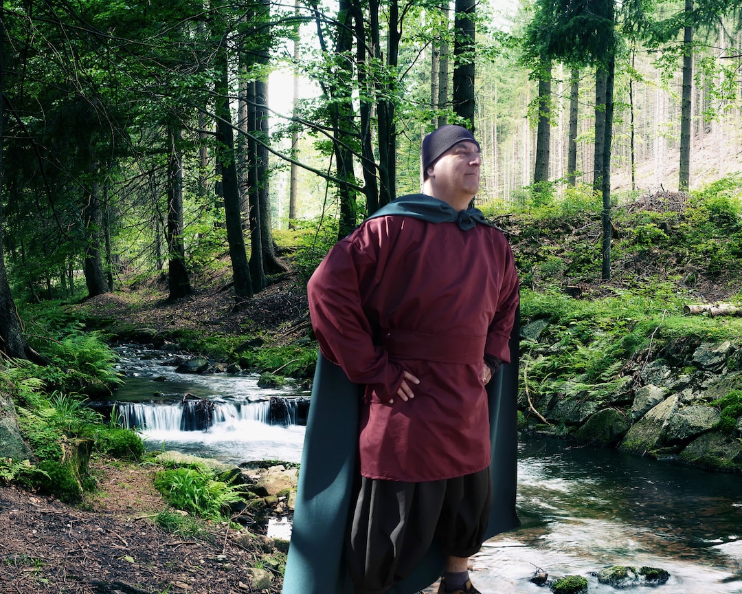 NO Hood Cloak W/ Pocket Theme Party Cloak Halloween Cloaks Cosplay ...