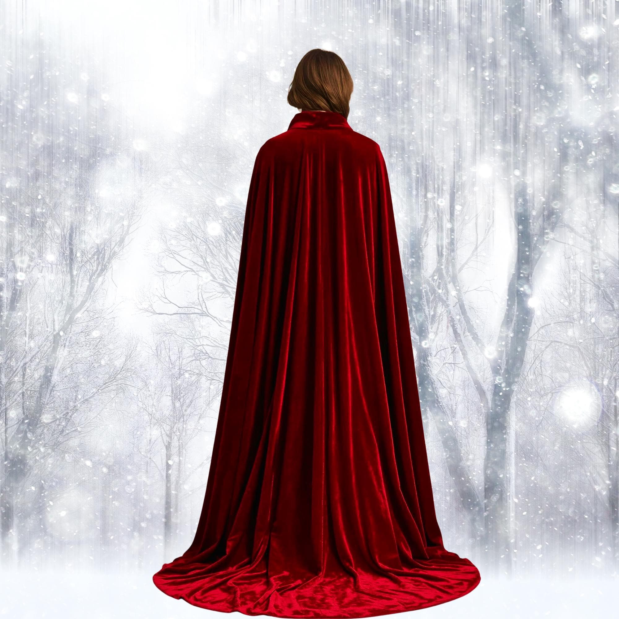 Red Velvet Cloak~ Luxurious Full Circle Cloak, Large LINED Hood ...