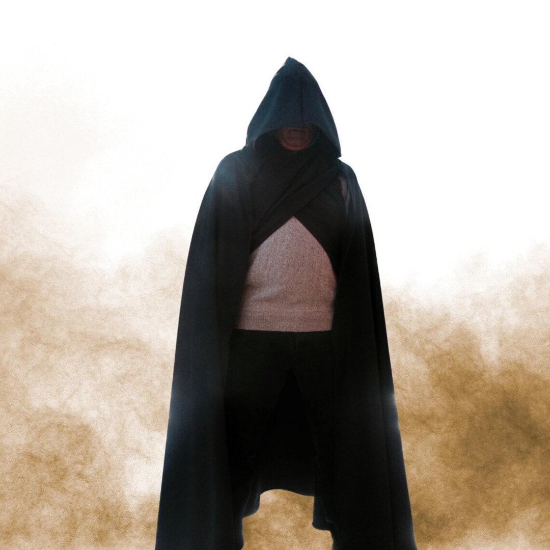 Brown Cloak W/long Scarf, Hooded Cloak W/pocket, Renaissance Fair Cloak ...