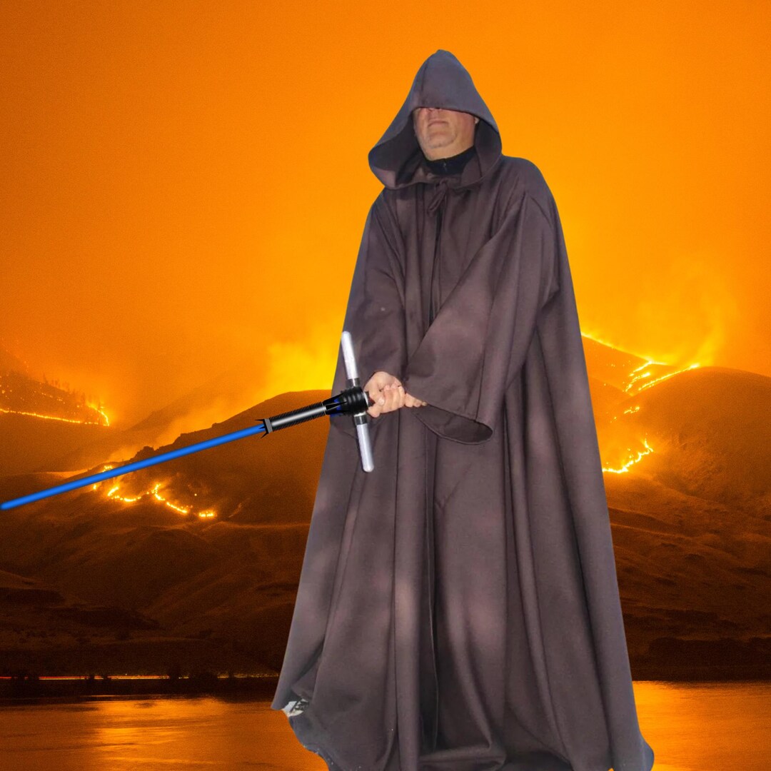 Brown Full Sleeves Hooded Cloak, Pockets Cloak, Cosplay Cloaks, Ready ...