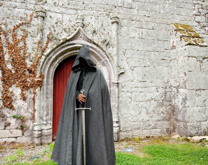 Navy Blue WOOL Cloak Accessible Hands Custom Length - Etsy