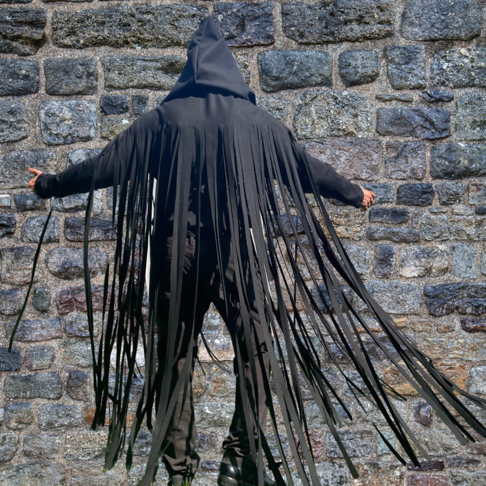 Black Melton Wool Tassel Hooded Cape Cloak, Cosplay Mistcloak - Etsy
