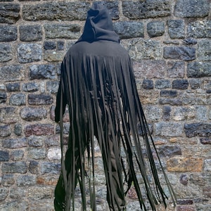 Black Melton Wool Tassel Hooded Cape Cloak, Cosplay Mistcloak - Etsy