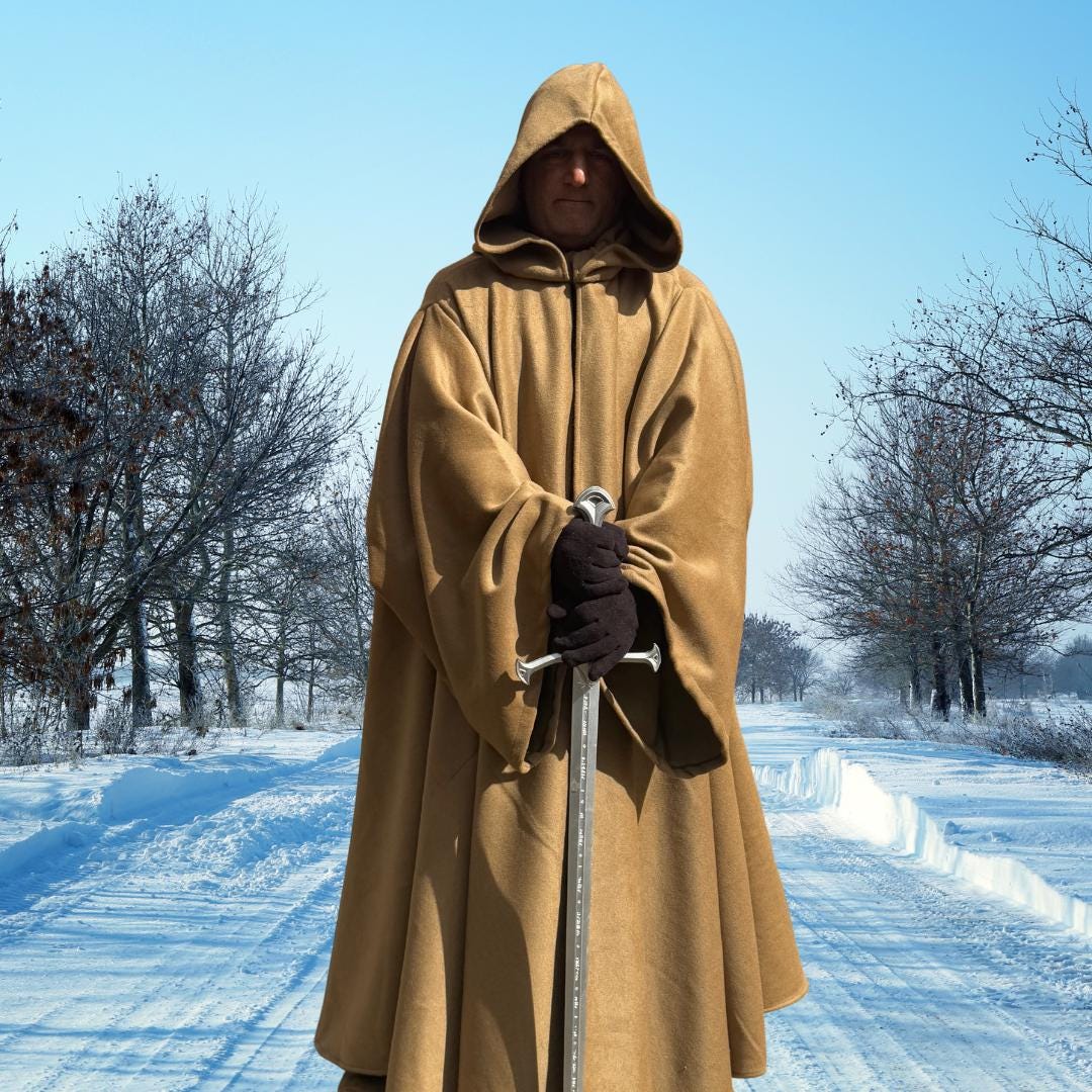 Camel Brown Melton WOOL Cloak~ FULL Circle Cloak~hooded Cloak W ...
