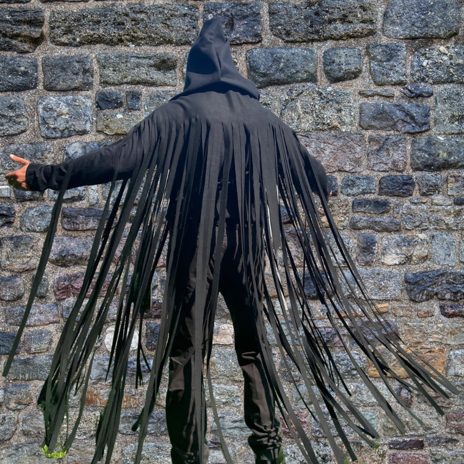 Black Melton Wool Tassel Hooded Cape Cloak, Cosplay Mistcloak - Etsy
