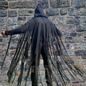 Black Melton Wool Tassel Hooded Cape Cloak, Cosplay Mistcloak - Etsy