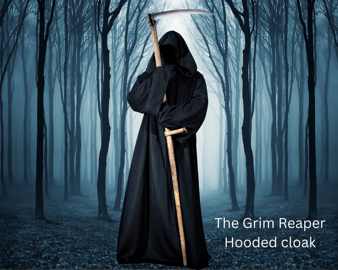 The Grim Reaper Cloak Hooded Fully Closed W/full Sleeves Cloak Two ...