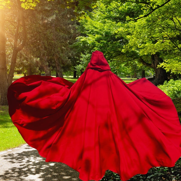 Red Hooded Cape - Etsy