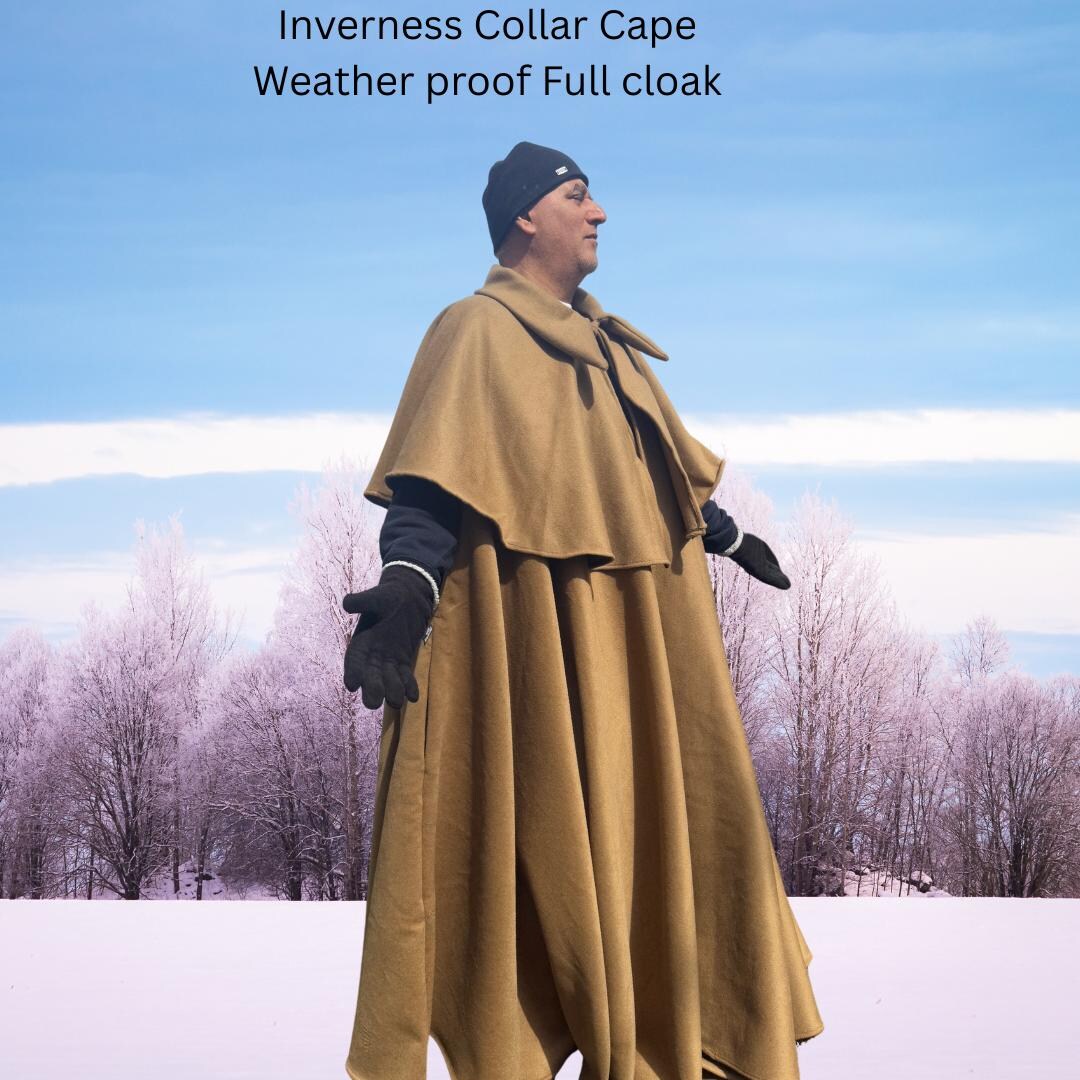 Inverness Collar Cloak~ Medieval Monk Costume~ Victorian Historical ...
