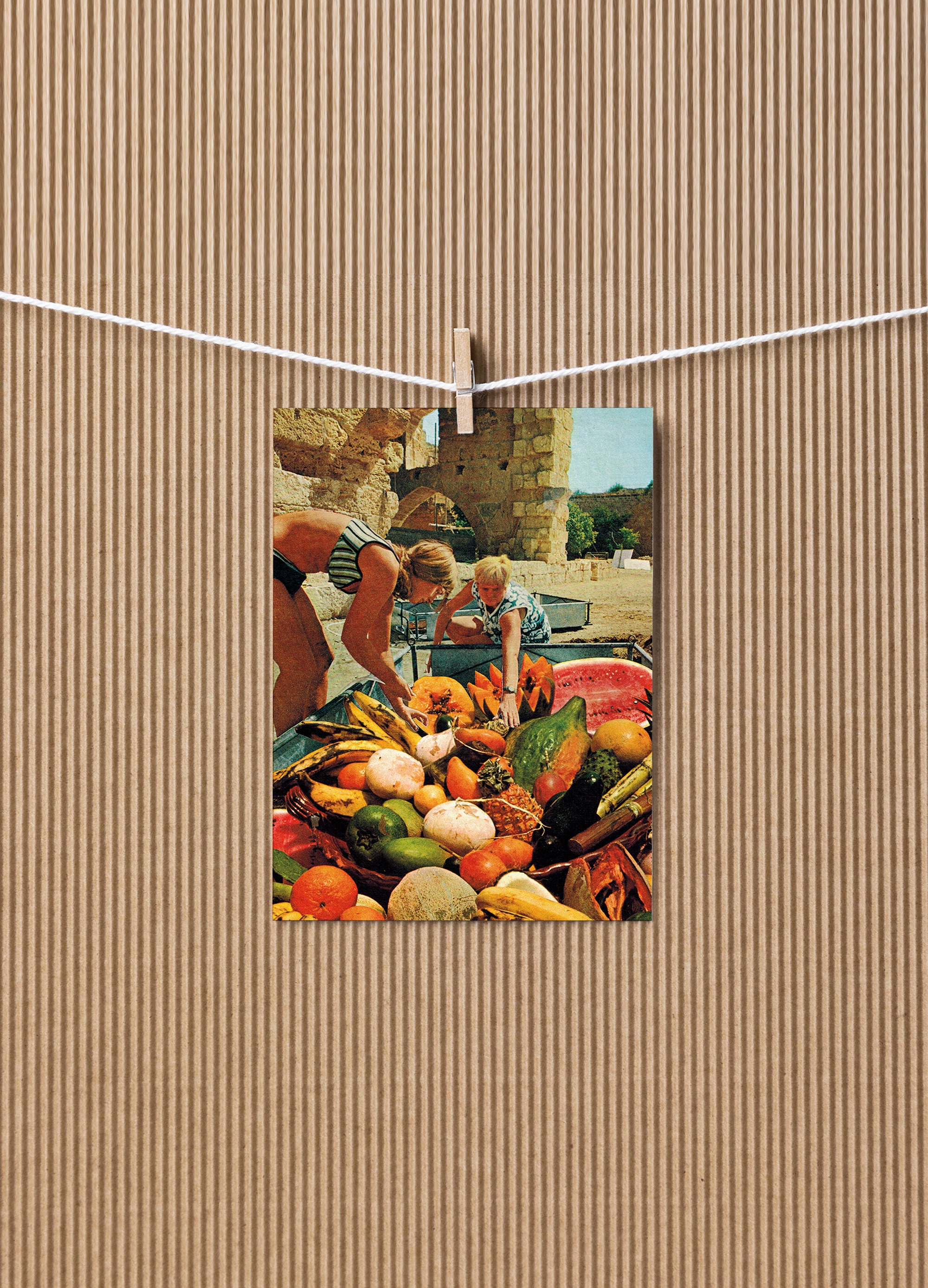 Reach for a Peach Card Fruit Collage Blank Greeting Card - Etsy
