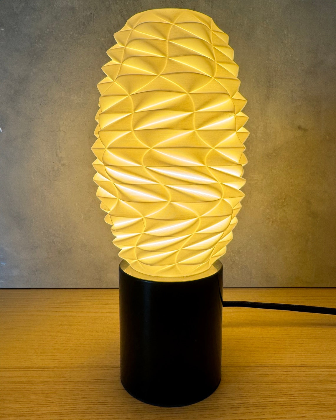 Double Wave Parametrically Designed 3d-printed Table PLA Table Lamp - Etsy