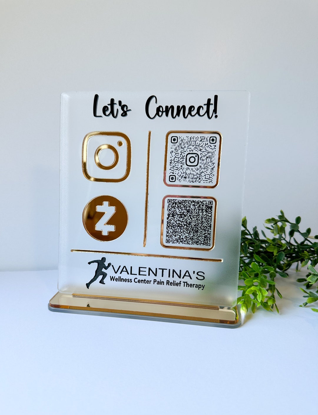 Acrylic Social Media/ QR Codes Sign / Payment Sign - Etsy