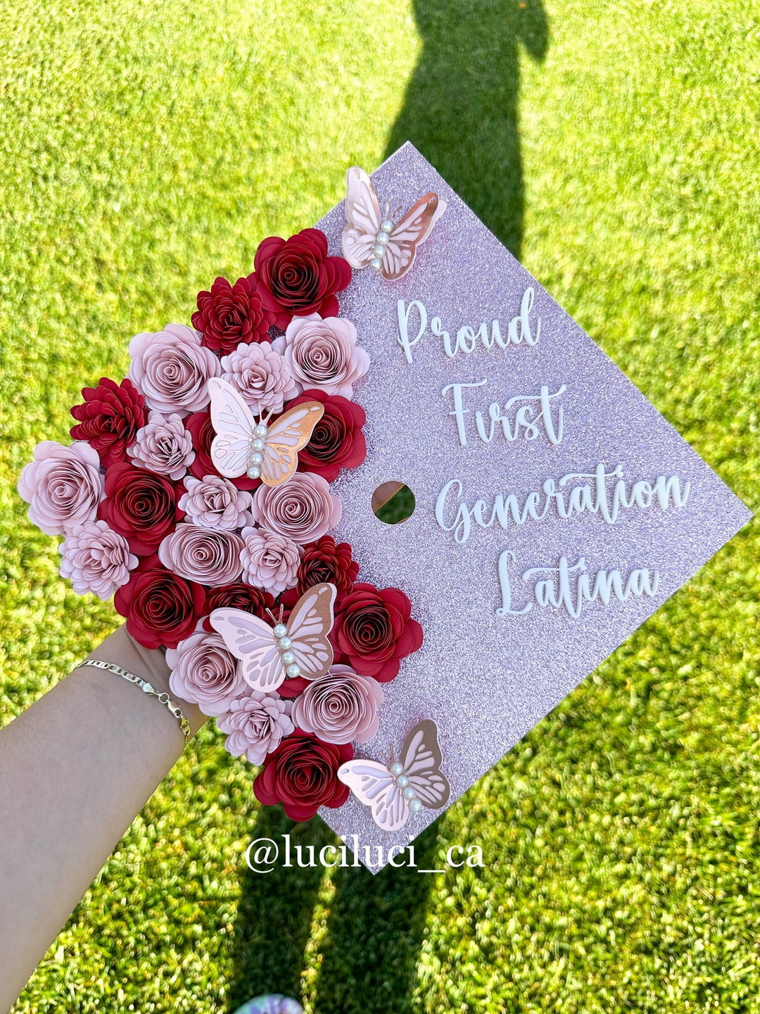 Graduation Cap Topper | Proud First Generation Latina - Etsy