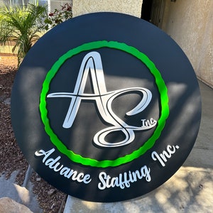 Custom Round Sign Business Logo Wood Logo Sign - Etsy