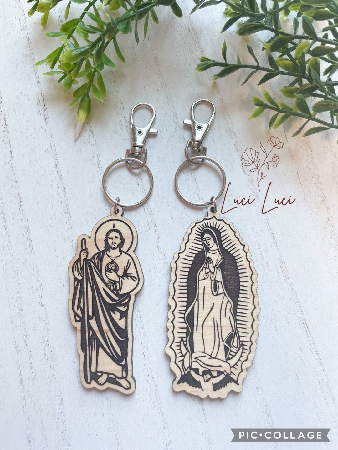Virgin of Guadalupe Keychains St. Jude Thaddeus Keychain Laser ...