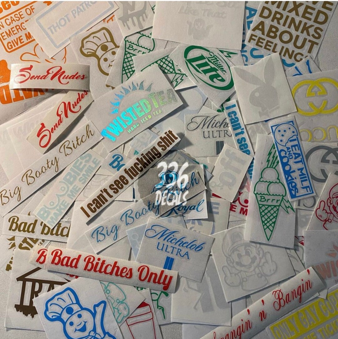 Vinyl Decal Pack Pack of Vinyl Decals Random Decal Pack Tint Strip ...