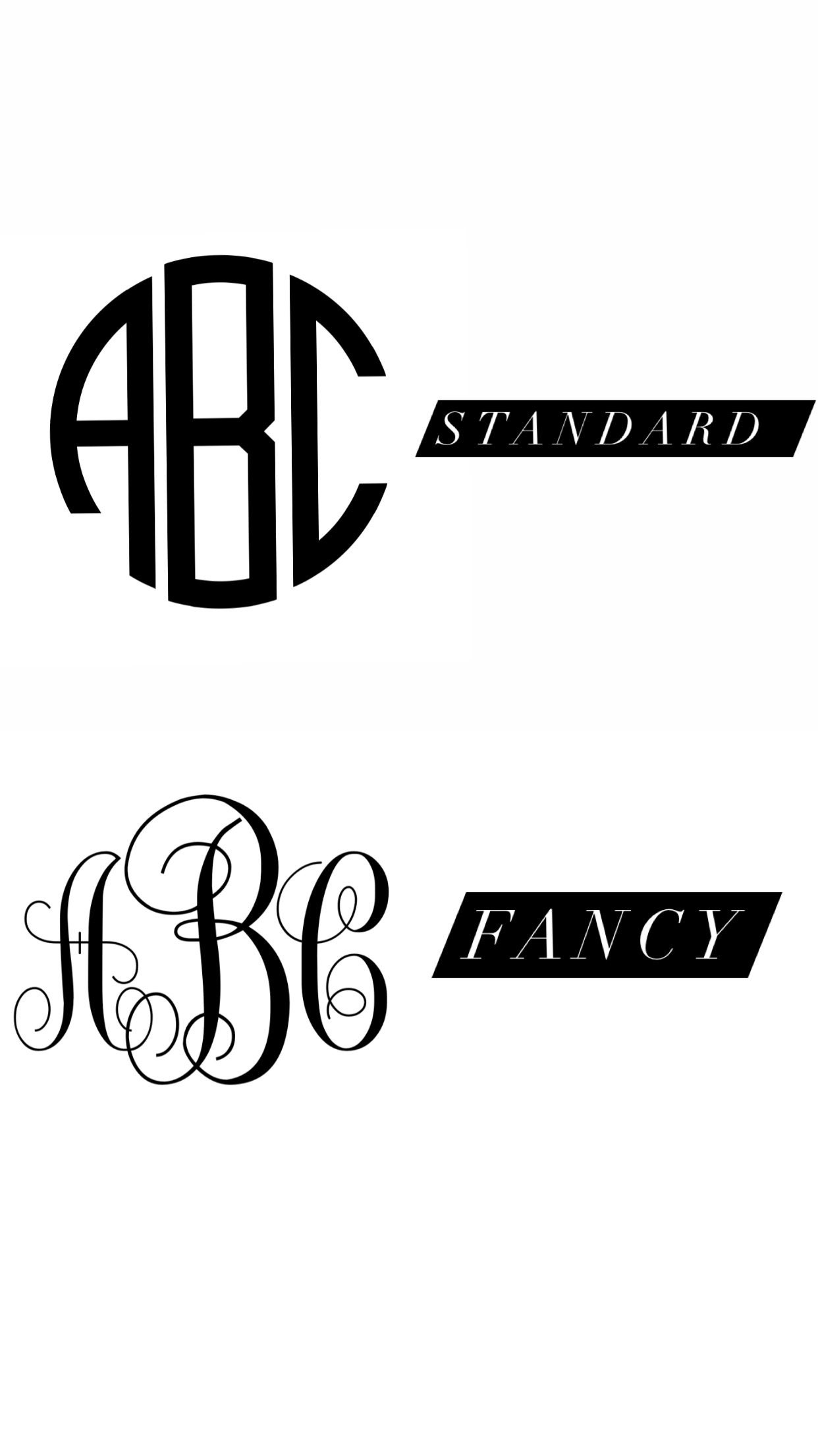 Monogram Car Decal / Car Decal / Script Monogram / Vinyl - Etsy