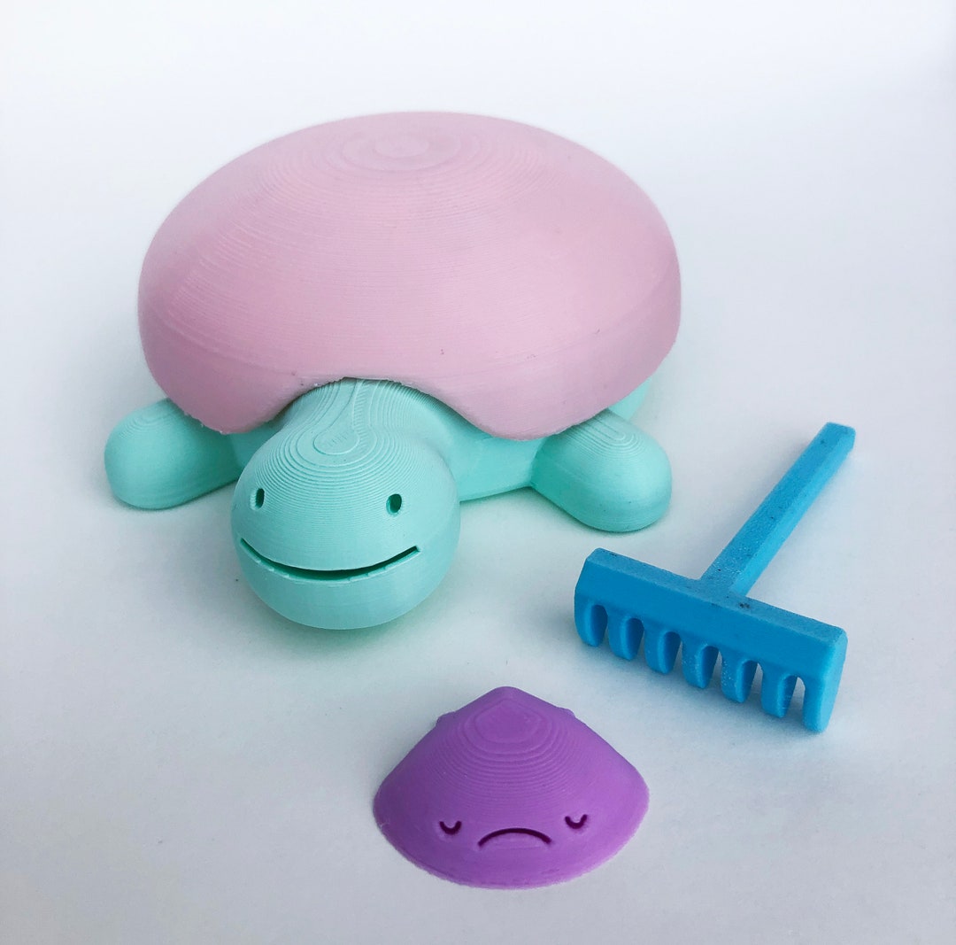 Carey the Desktop Sandbox Turtle in Pastel Rainbow With Sand / Sand ...