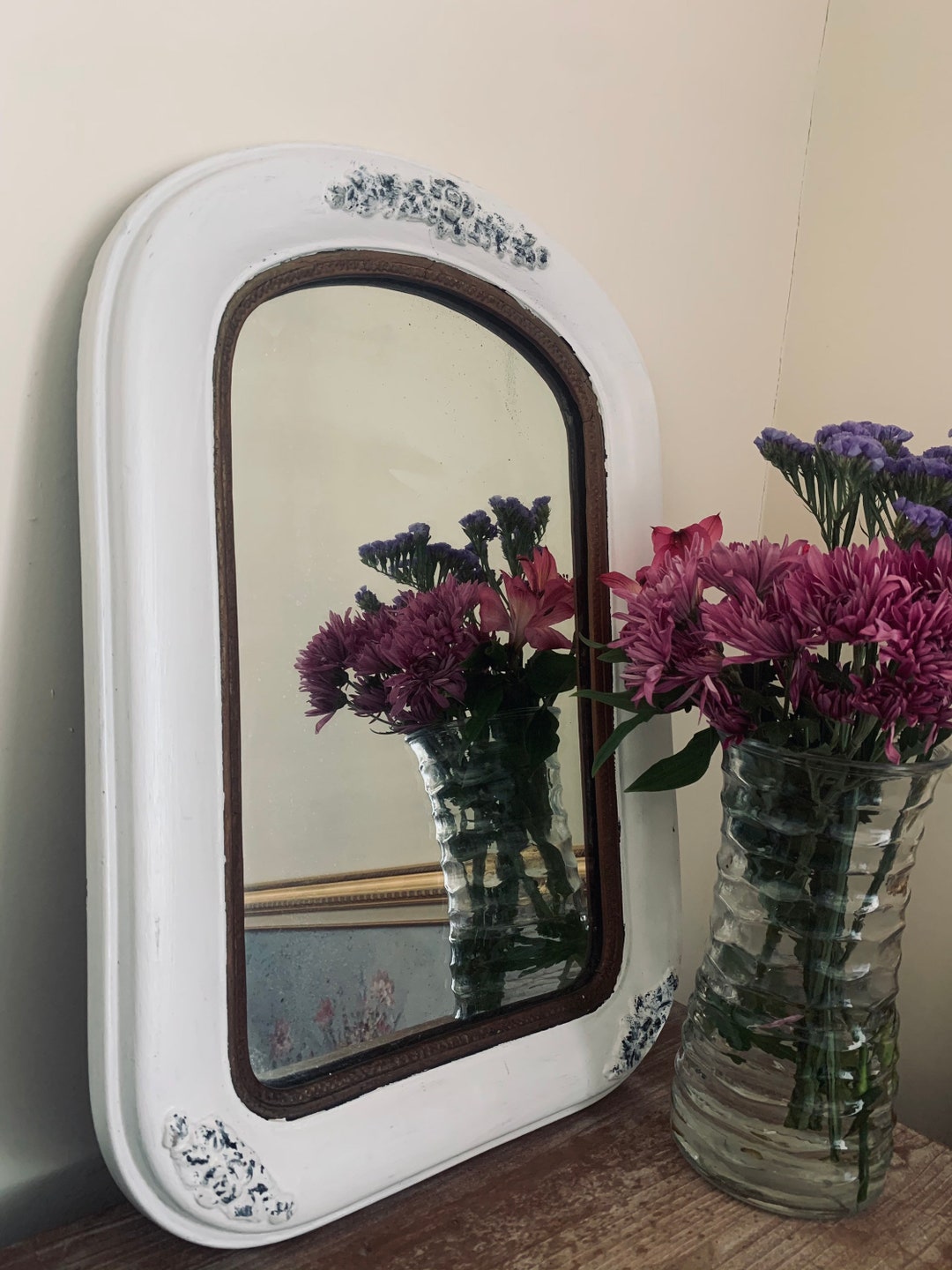 Antique Wood Frame Mirror - Etsy