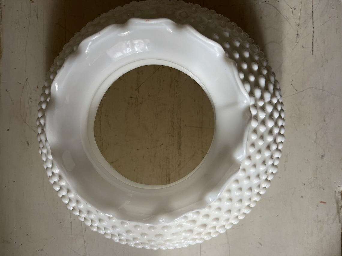 Vintage Milk Glass Lamp Shade - Etsy