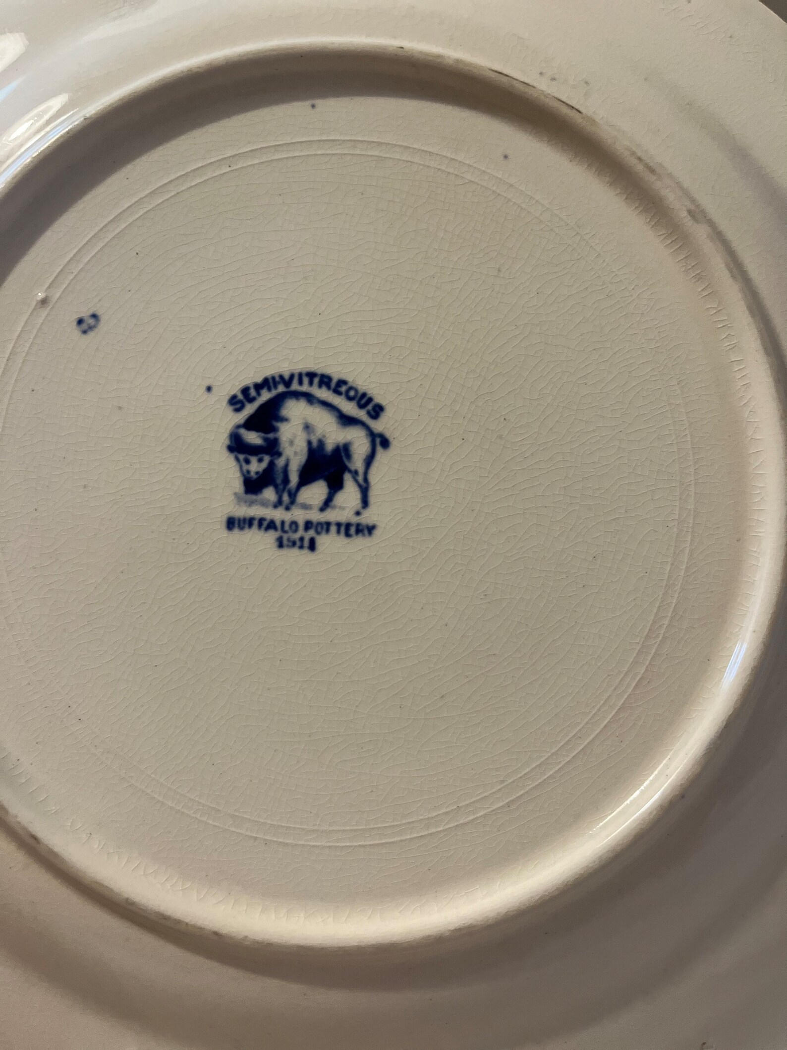 Buffalo Pottery Blue Pottery 1918 Set of 3 Salad Plates - Etsy