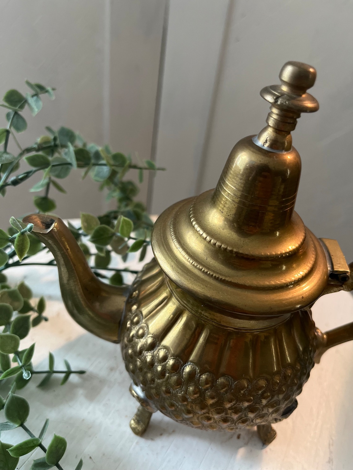 Vintage Moroccan Brass Teapot - Etsy
