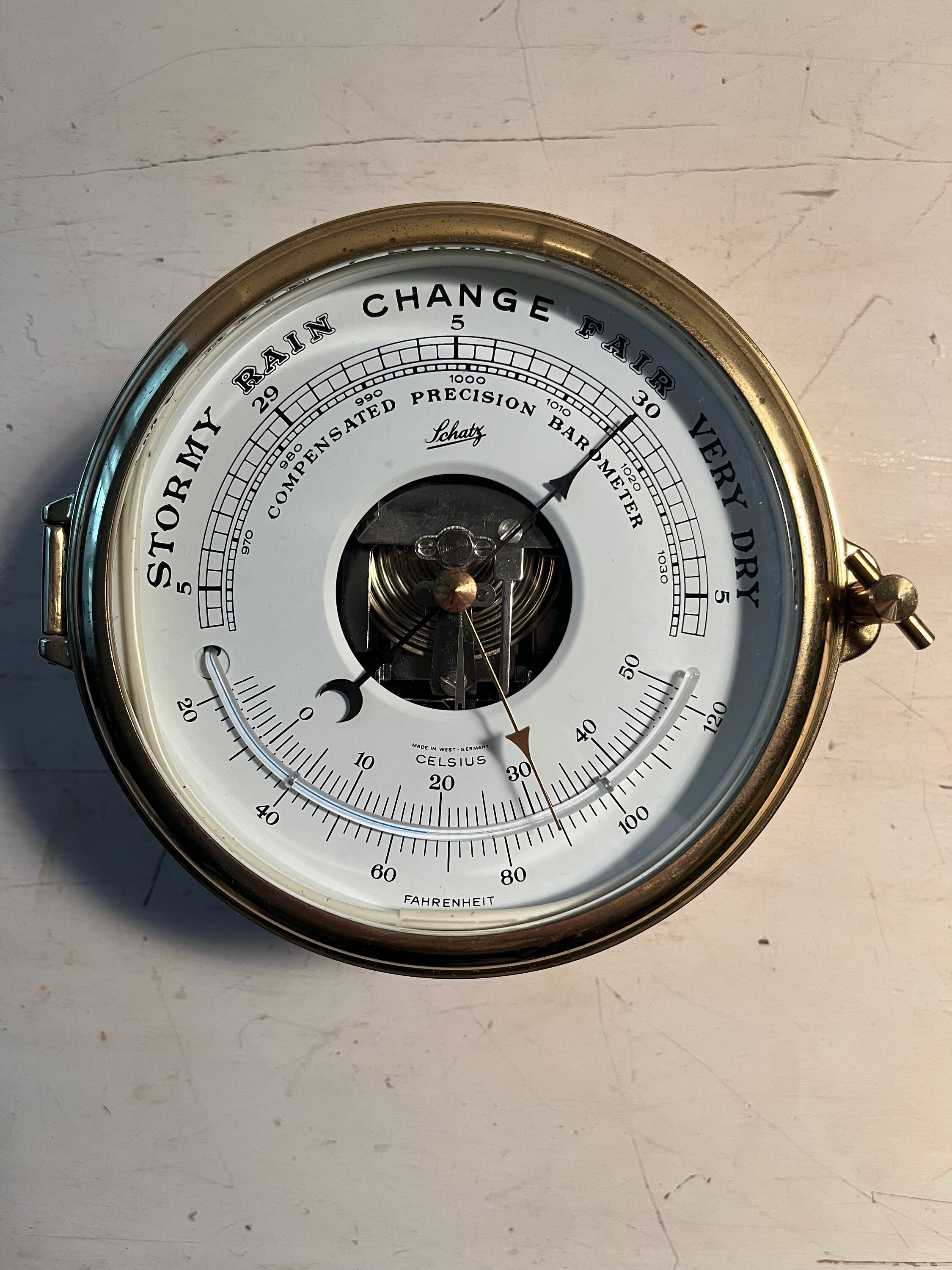 Schatz Instruments compensated Precision Barometer Made in West Germany ...
