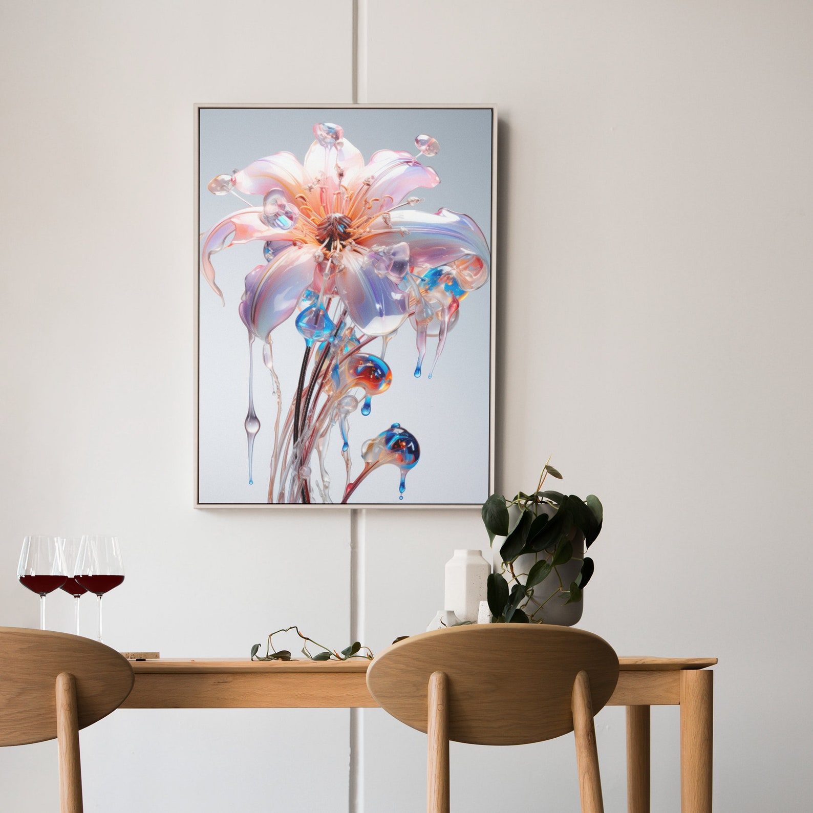 Flower AI Wall Art — Printable Poster, Digital Artwork, Modern Wall Art — Floral Fantasy 022 - Etsy