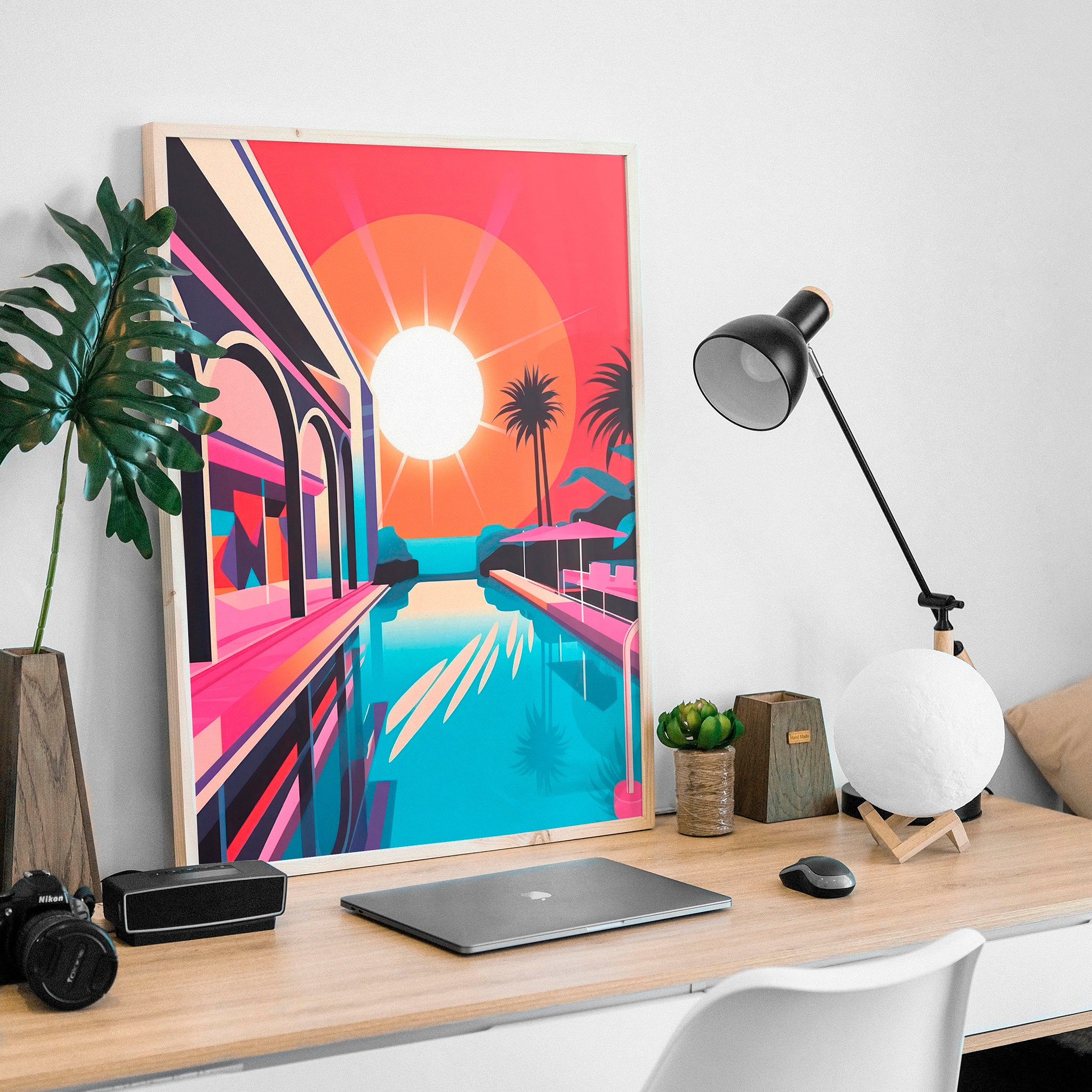 Retro Digital Print AI Artwork, Digital Illustration, Abstract Wall Art ...