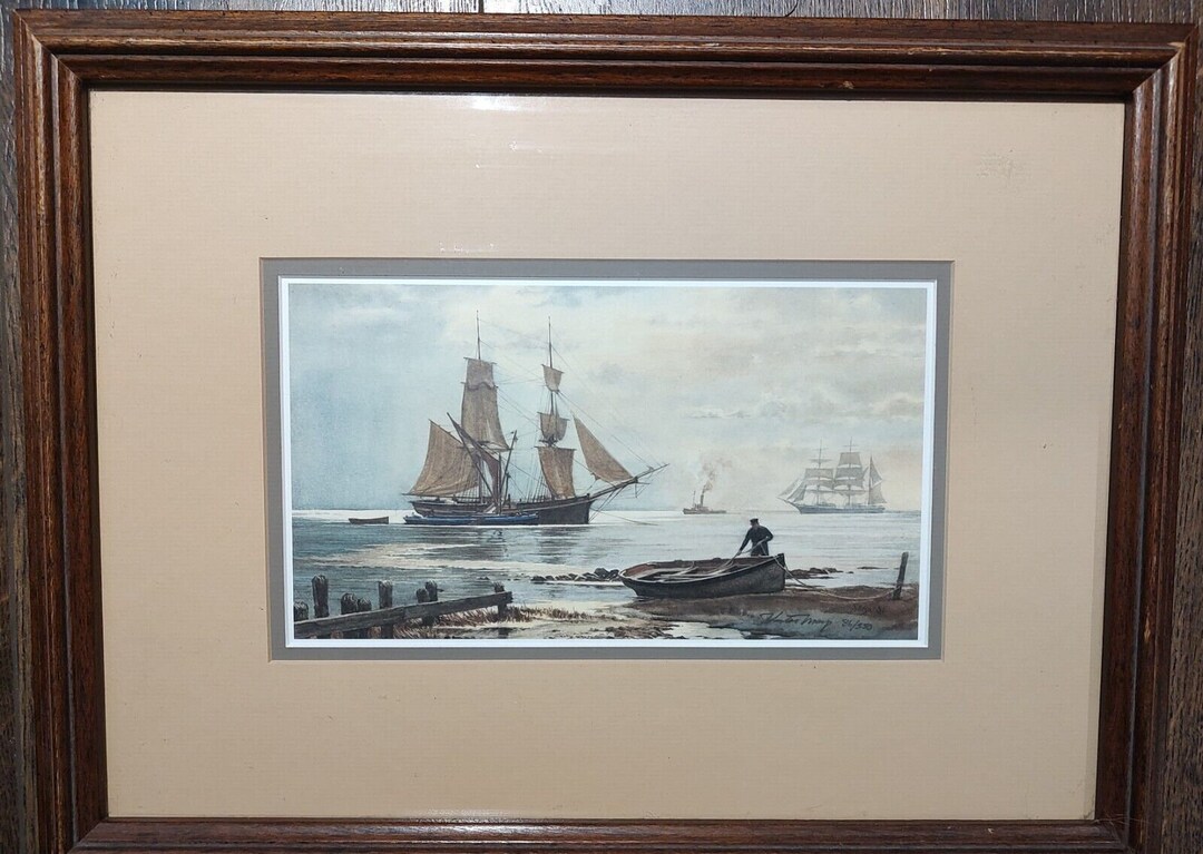 Victor Mays Signed Limited Edition Print 1986 Framed Collier Brig and ...