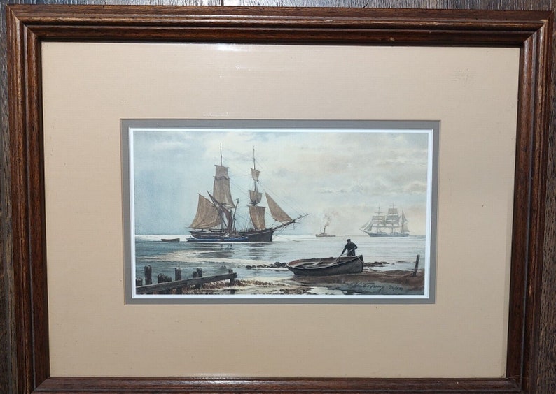 Victor Mays Signed Limited Edition Print 1986 Framed Collier Brig and ...