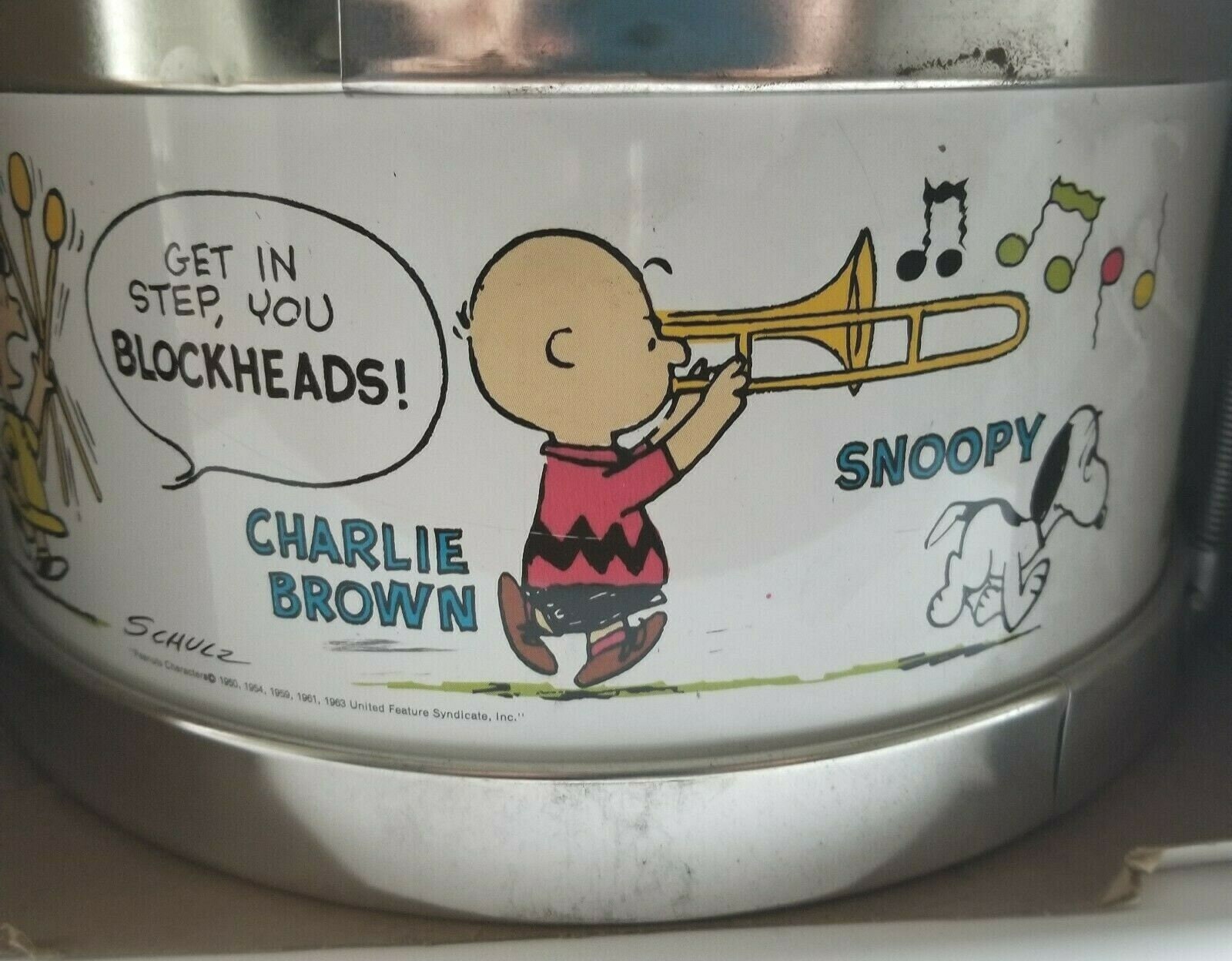 New In Box Peanuts Marching Band Drum Charlie Brown Snoopy | Etsy