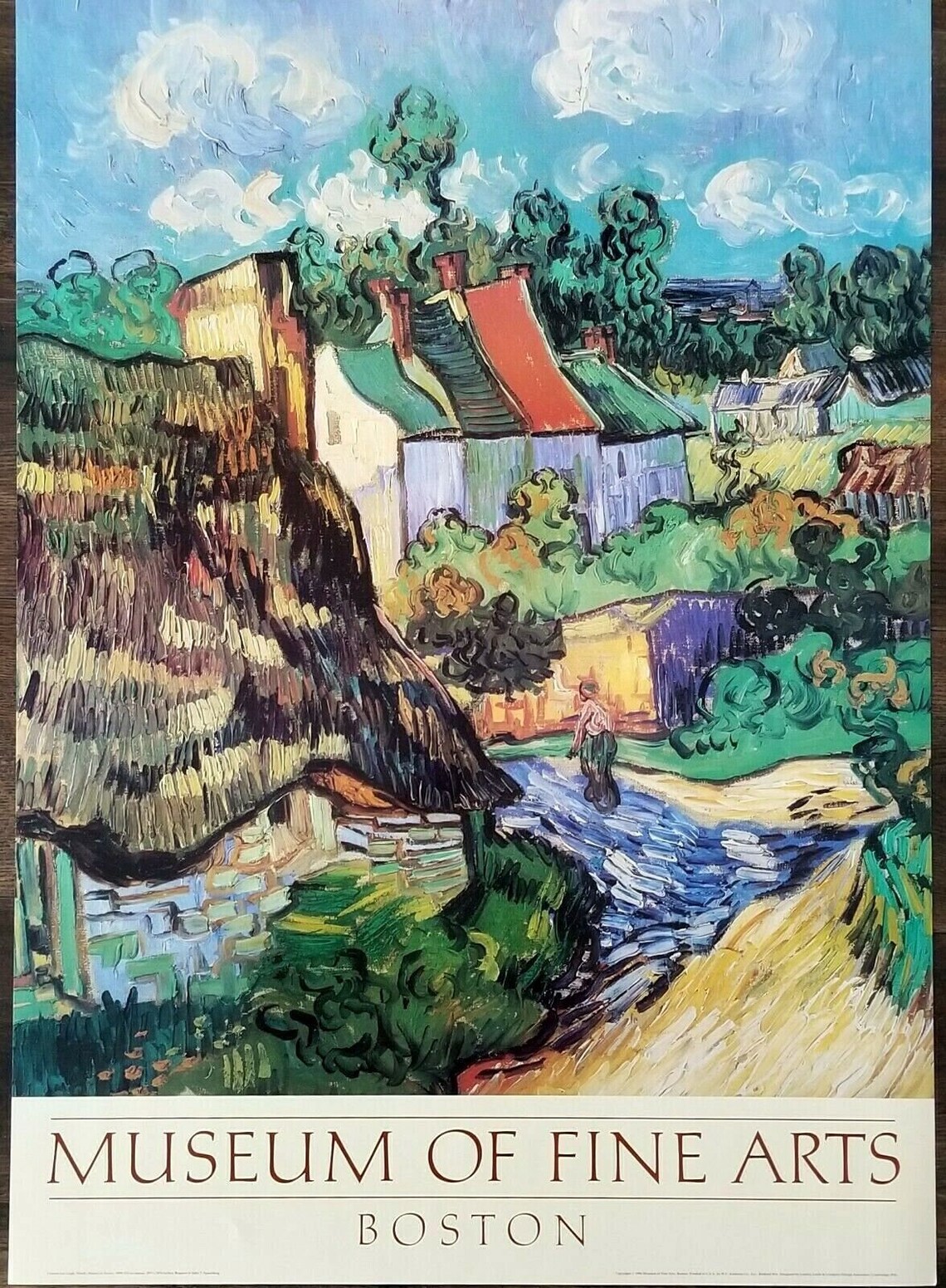 Van Gogh Houses at Auvers Museum Fine Arts Boston 1984 Print 34X24 ...