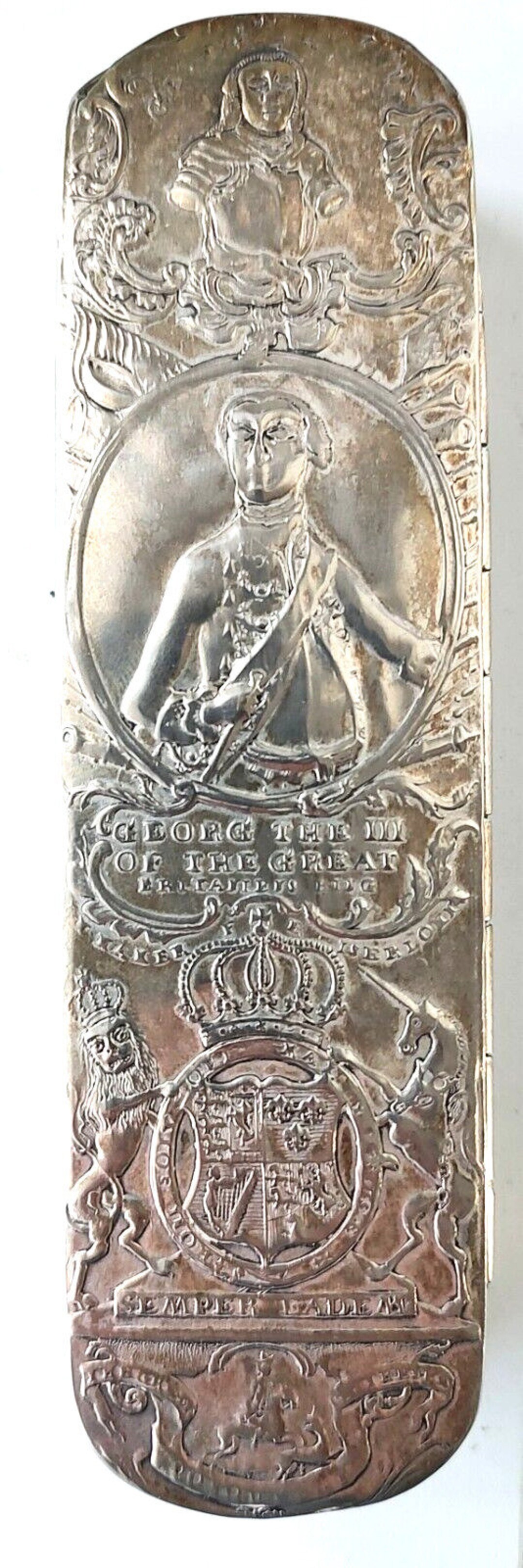 King George Iii Metal Tobacco Box C1760 Johann Giese Iserlohn Germany ...