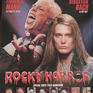 Rocky Horror Poster Placard 2001 Terrence Mann Signed Sebastian Bach ...