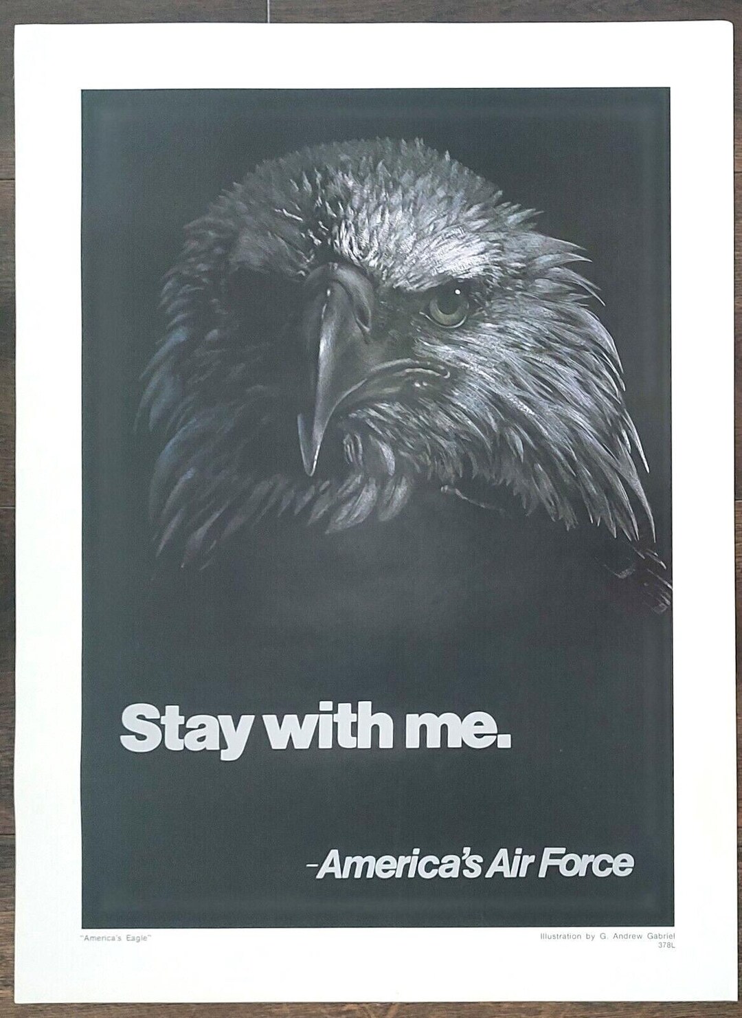 Vintage Usaf Us Air Force Poster Stay With Me Eagle Andrew Gabriel ...