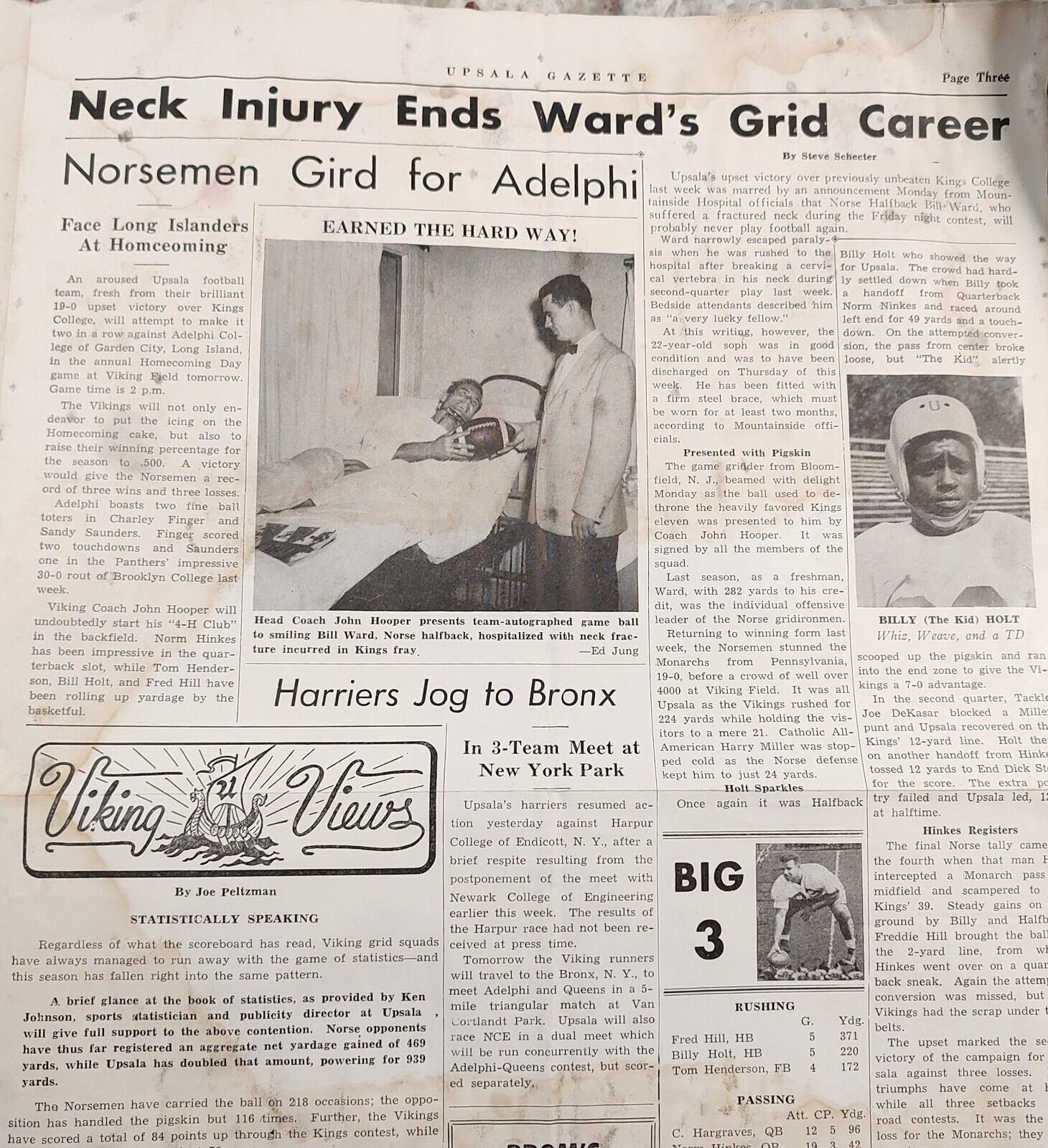 Vintage Upsala College October 1953 Newspaper East Orange Nj Rare ...
