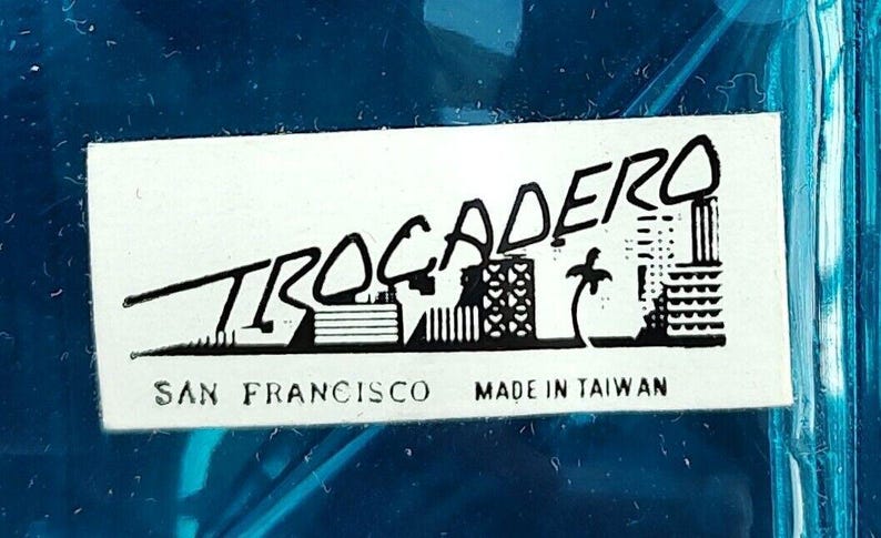 Betty Boop Blue Tote Bag Trocadero San Francisco Pvc Large 17X15 ...