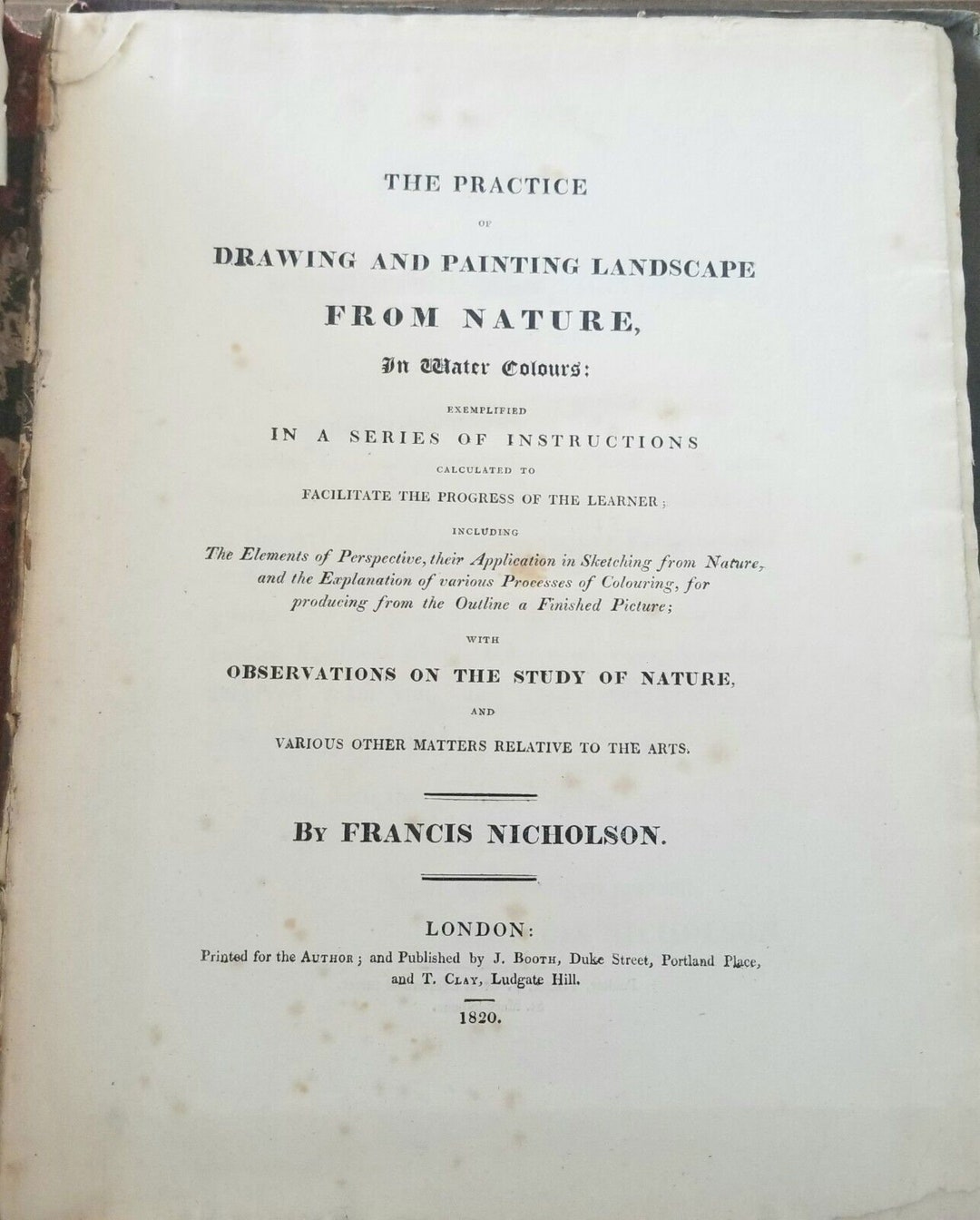 Practice of Drawing Painting Landscape From Nature Francis Nicholson ...